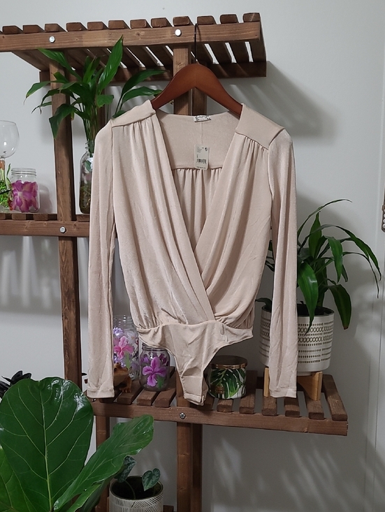 Free People | Tops | Deep Plungecrossover Free People Shimmer Bodysuit ...